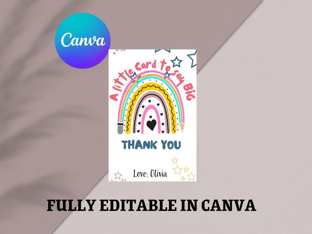 Editable Teacher Rainbow Appreciation Thank You Tag, Appreciation Thank ...