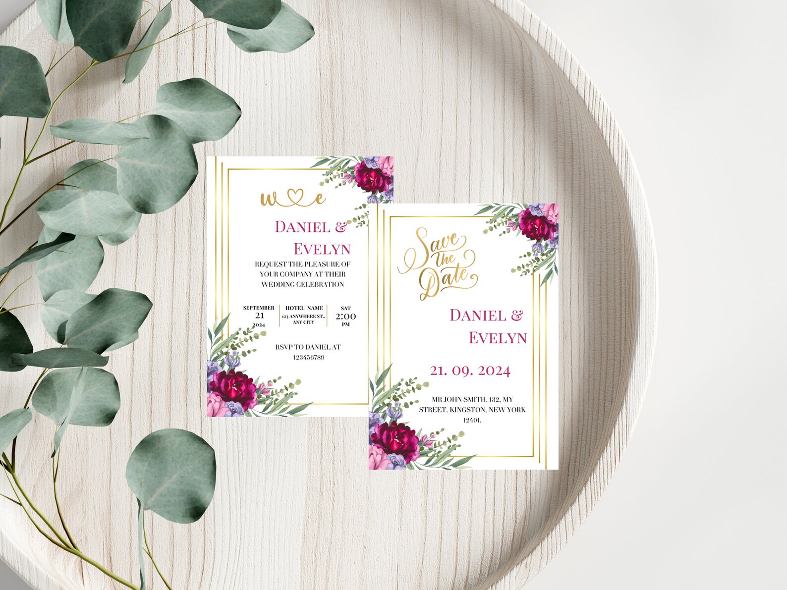 Editable Wedding Invitation Card Templates, Customizable Invitations ...
