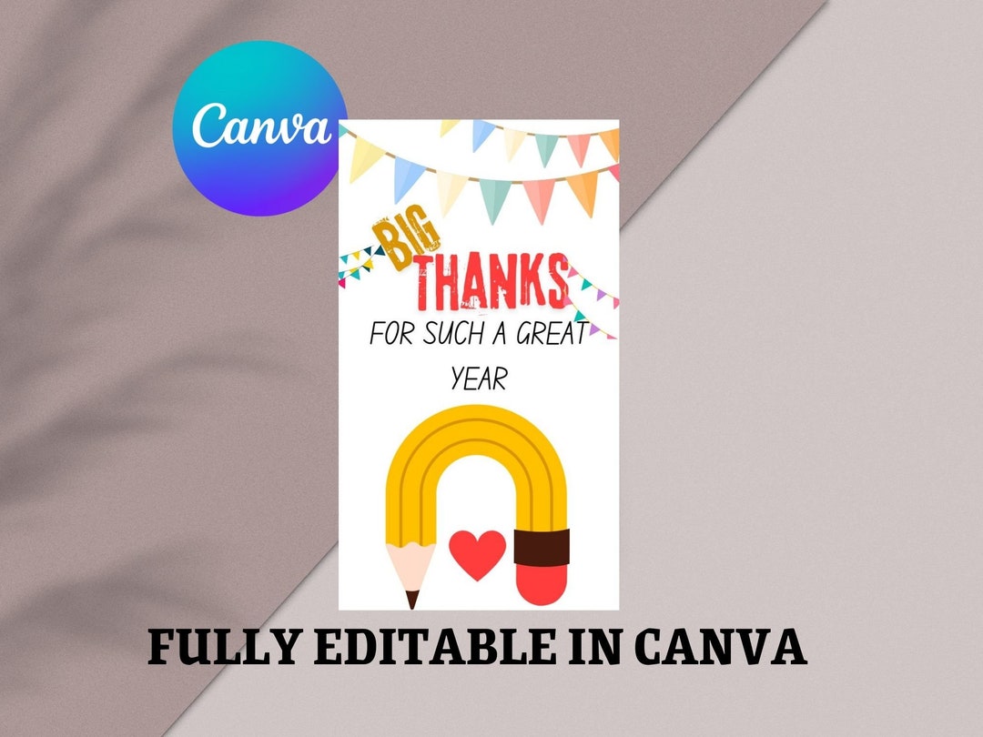 Editable Appreciation Gift Tags for Teachers, Customized Teacher ...