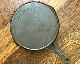 Antique Cast Iron 8 Griddle With Inset Heat Ring - Etsy