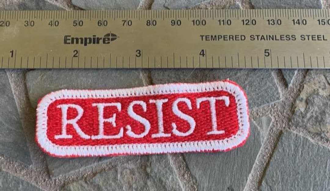 RESIST Patch in MAGA Font and Colors - 3.5" X 1" Machine Embroidery for ...