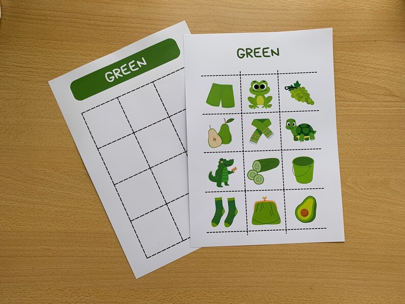 Color Sorting Game Included 7 Colors and 14 Pages, Color Matching ...