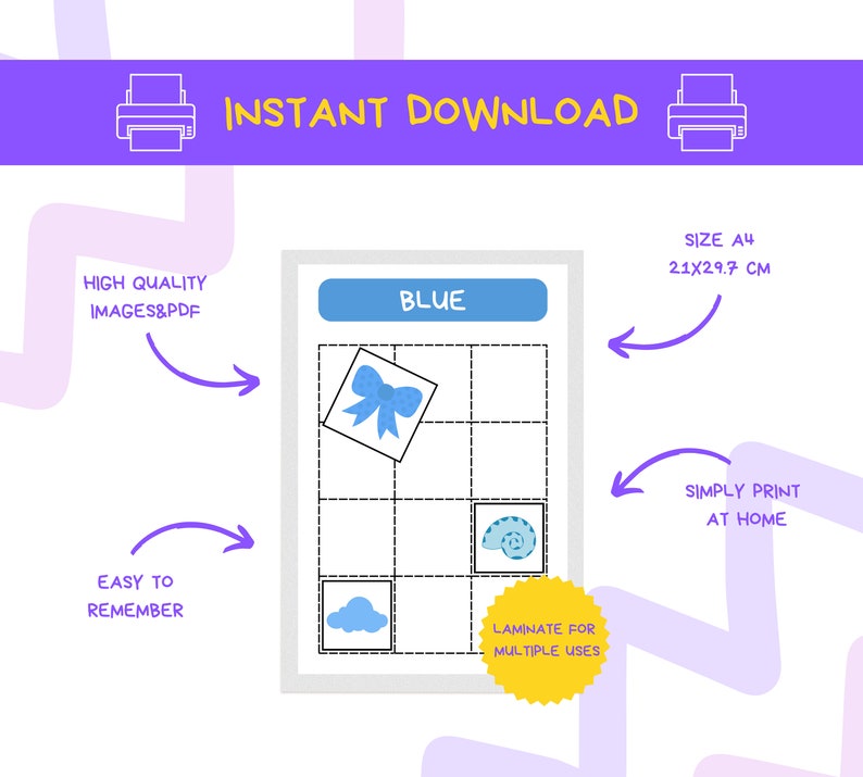 Color Sorting Game Included 7 Colors and 14 Pages, Color Matching ...