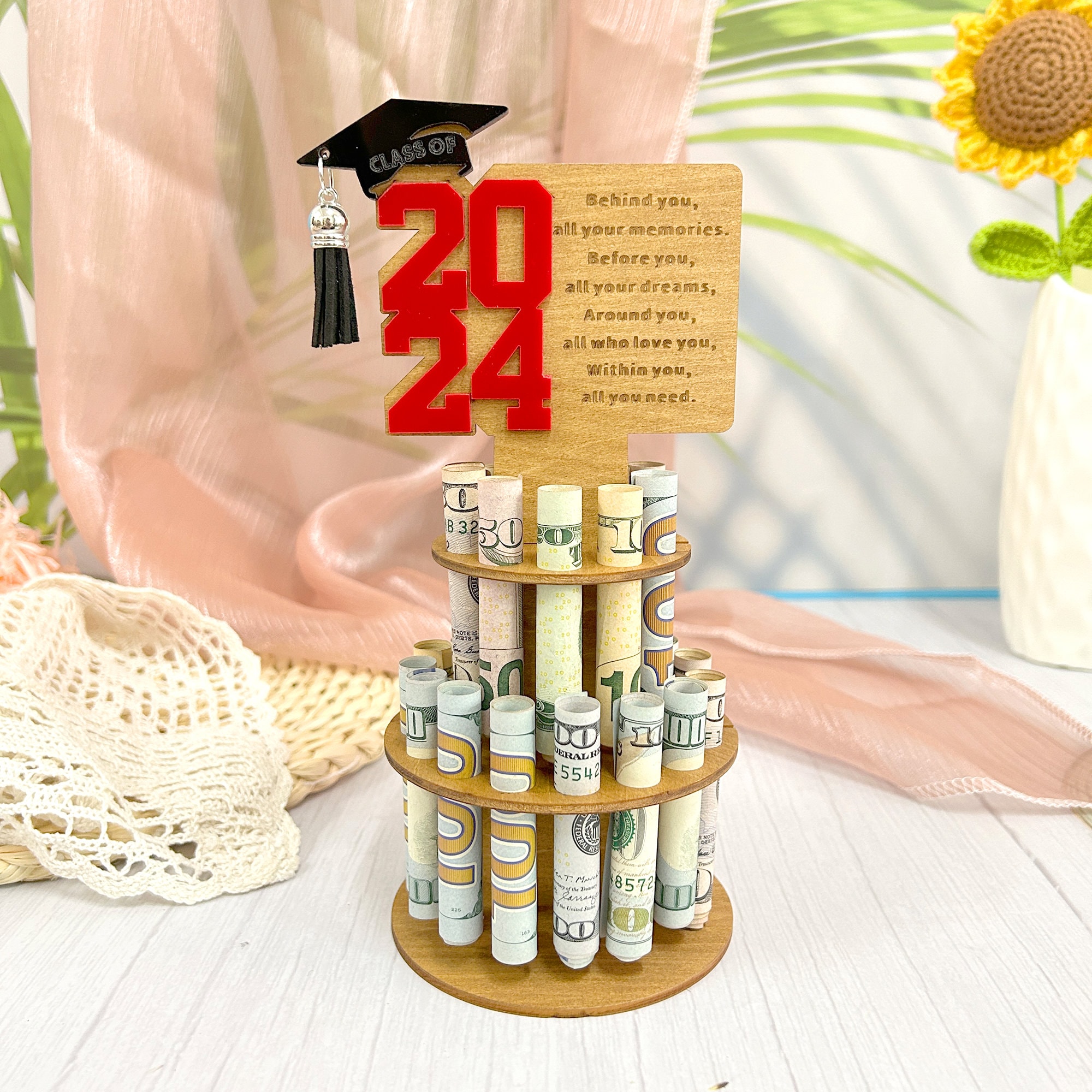 Custom Graduation Gift Money Holder, Tiered Graduation Money Cake ...