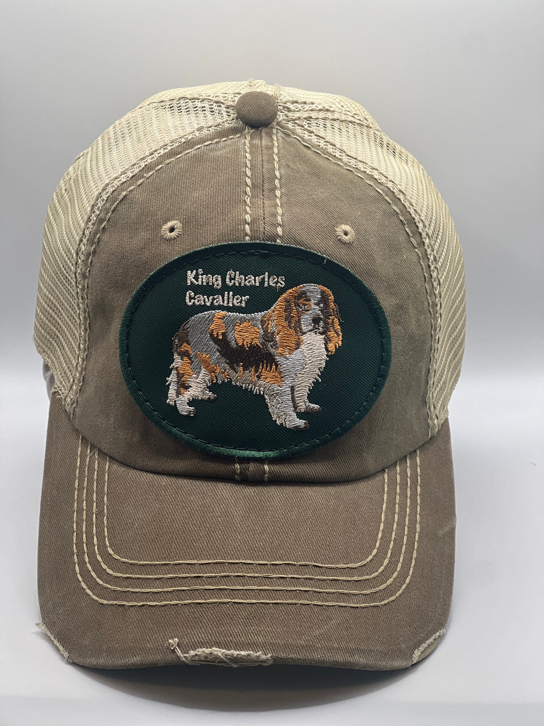 King Charles Cavalier BK Caps Vintage Distressed Trucker Hat - Etsy