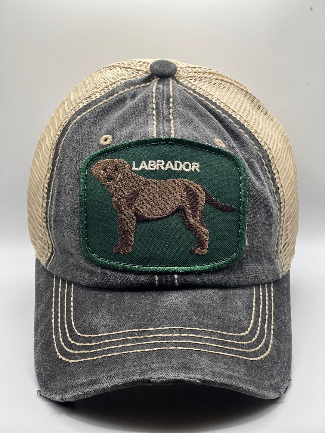 Chocolate Labrador BK Caps Vintage Distressed Trucker Hat - Etsy