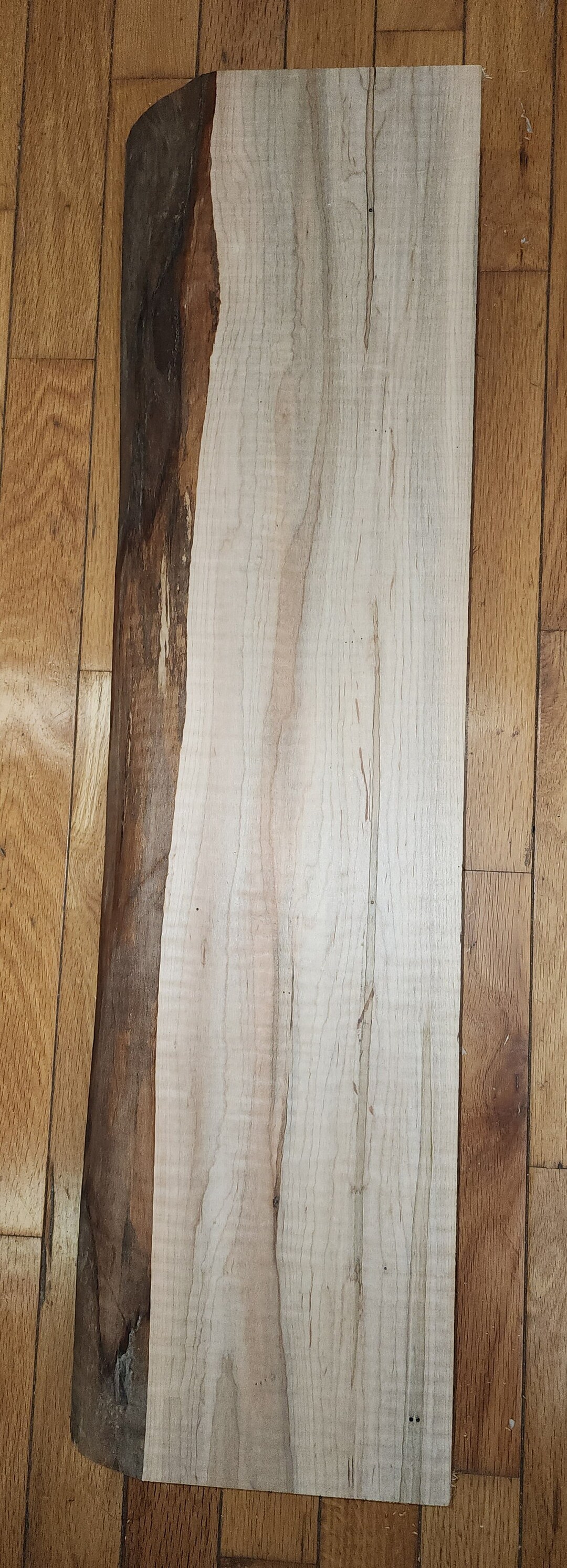 Tiger Maple Live Edge Slab 2 5/8, Kiln Dried, Curly Maple, Wood, Epoxy ...