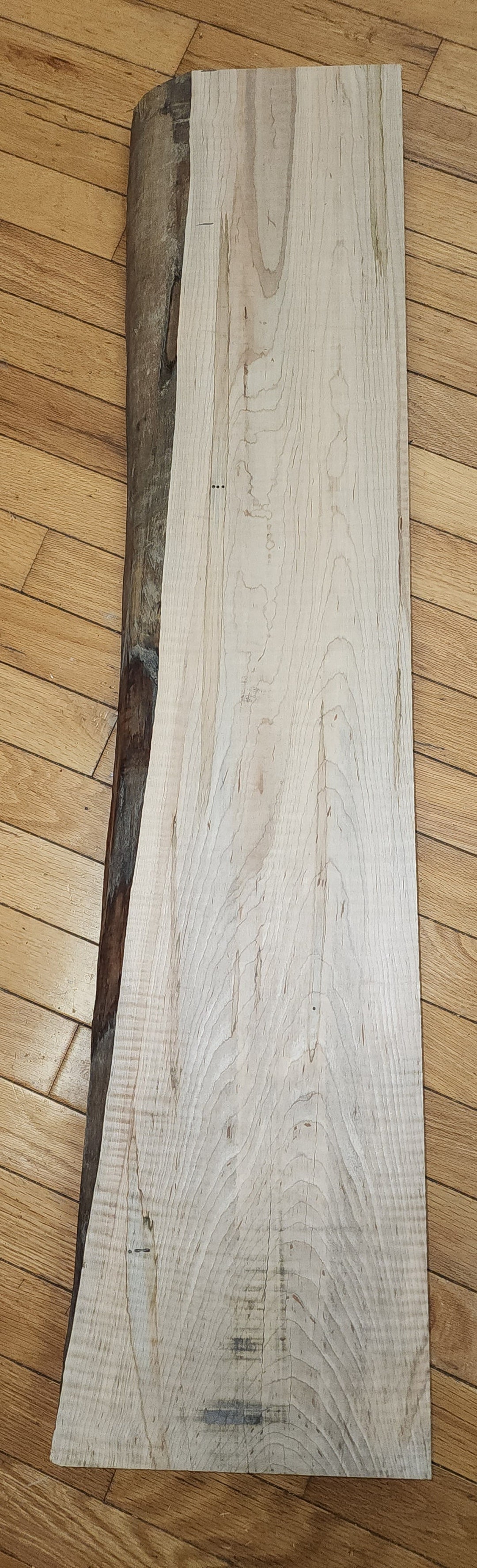 Maple Live Edge Tiger Maple Slab 39 X 2 1/2, Kiln Dried, Curly Maple ...