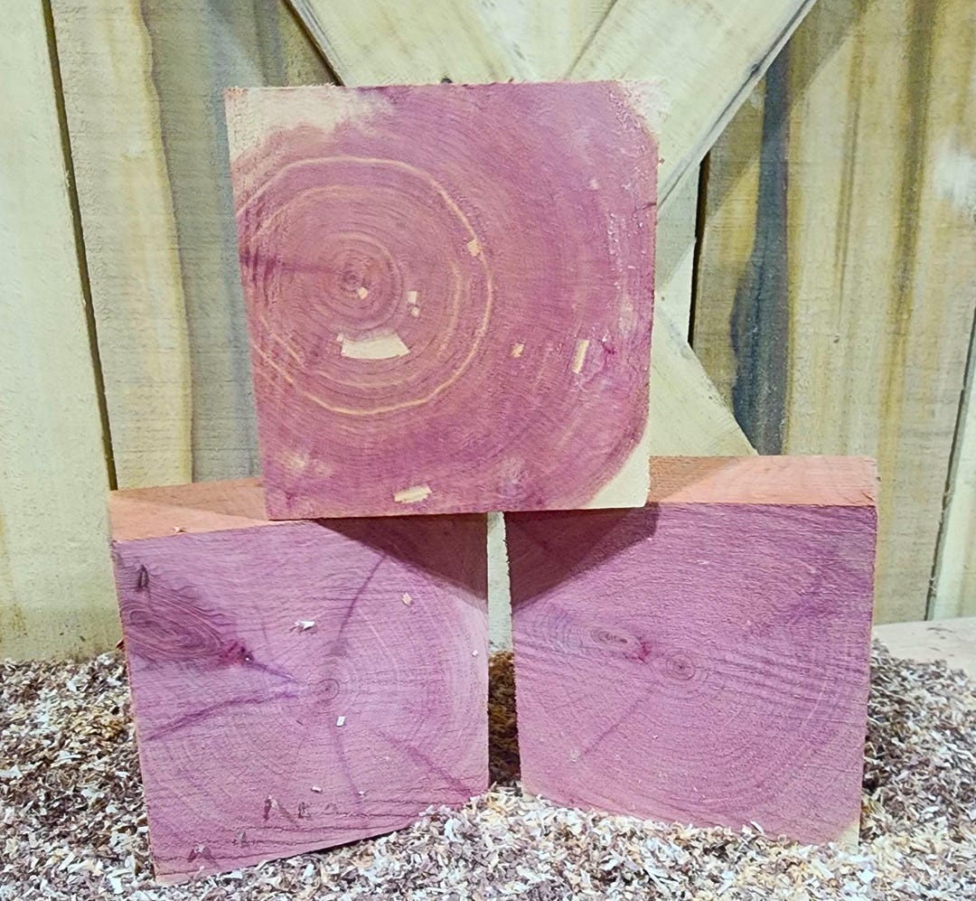 3 three Eastern Red Cedar Turning Blanks 6 X 3 3/4 Thick Wood Bowl ...