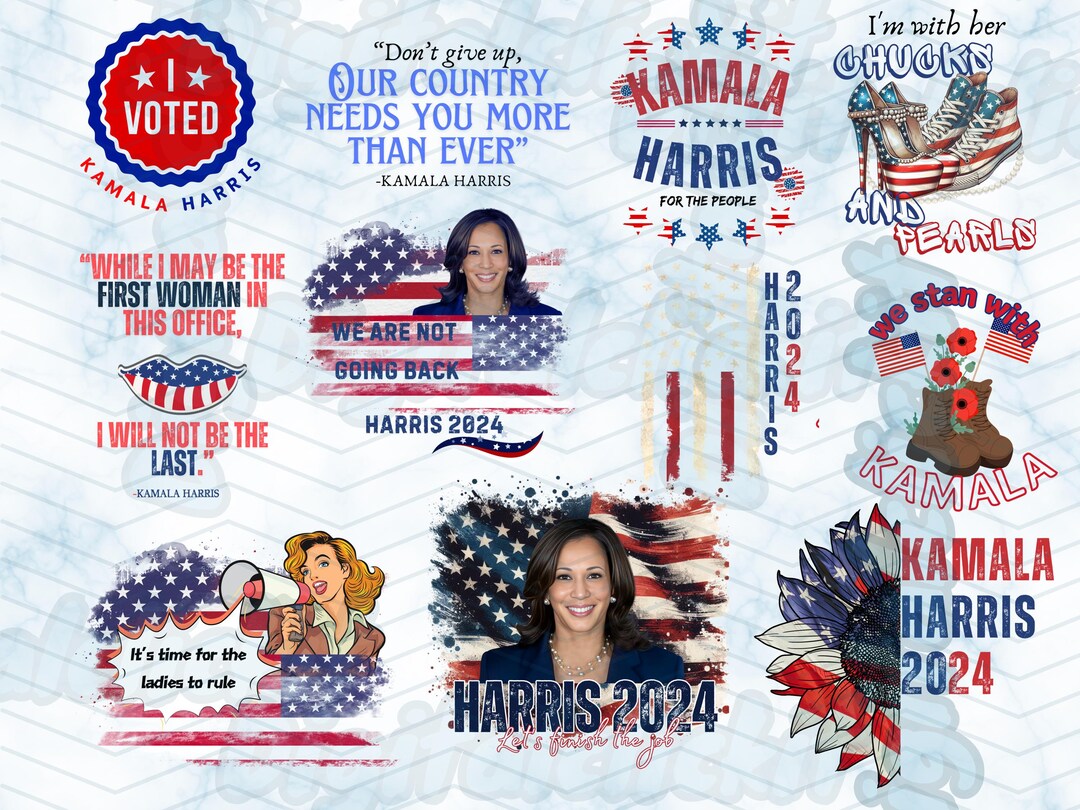 Kamala Harris 2024 Bundle, Kamala Png, Kamala Harris Png, Harris for ...
