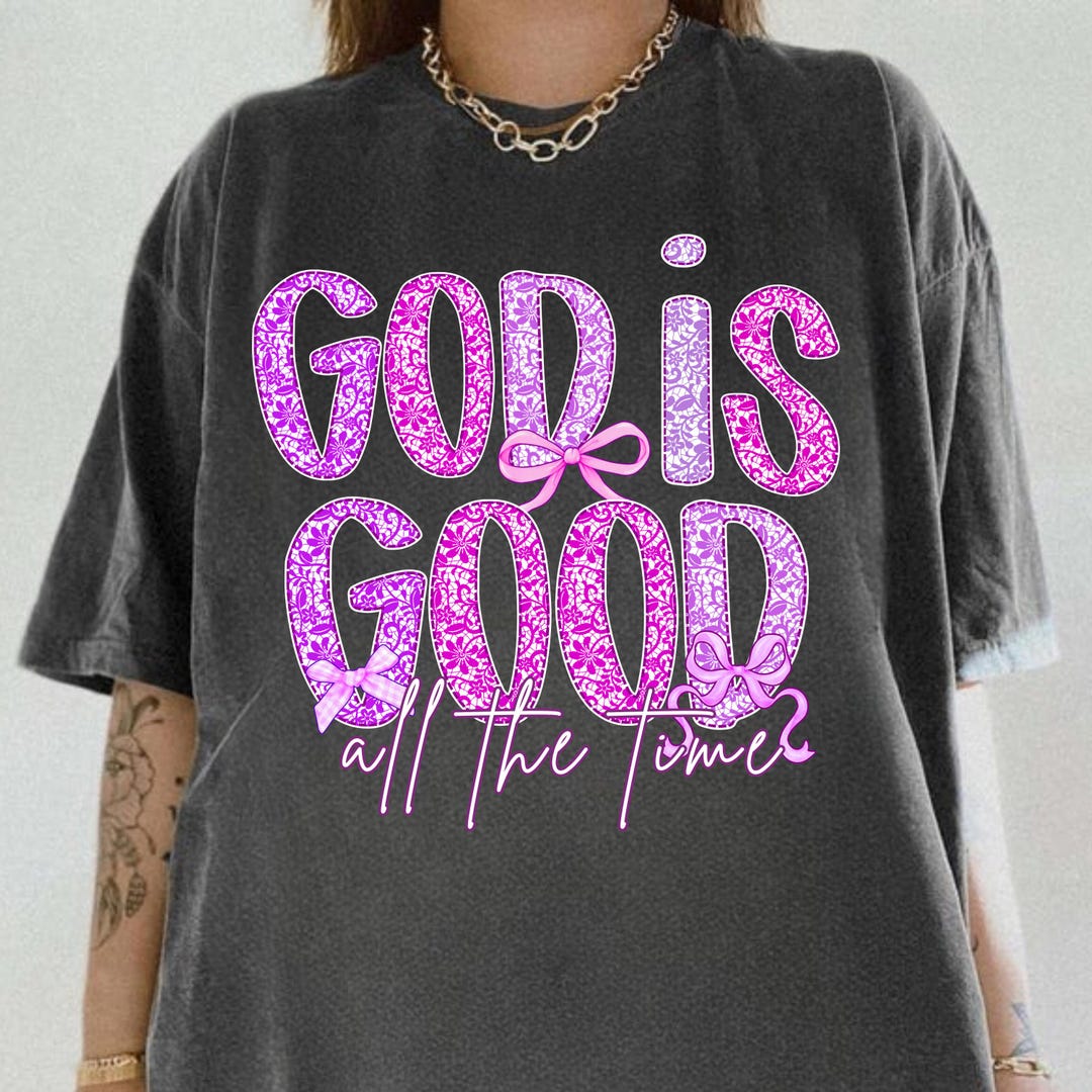 God is Good All the Time Png, Preppy Lace Boho Christian Png, Bible ...