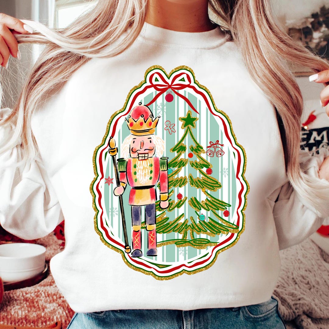 Preppy Nutcracker Glitter Png, Nutcracker Christmas Png, Vintage ...