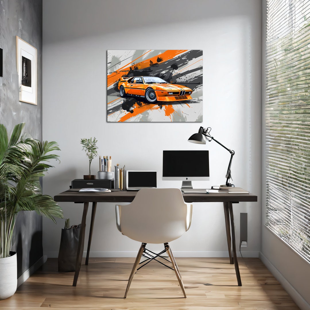 Original Graphic Color Splash BMW M1 Classic Matte Paper Poster - Etsy