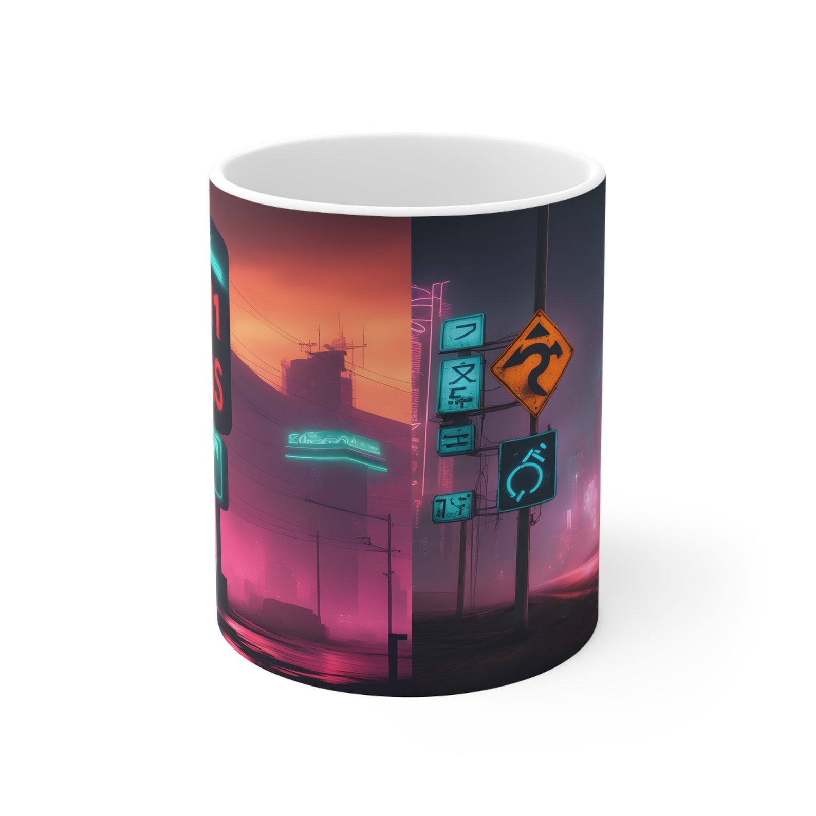 Gas Station Mug, Cyberpunk Mug, Vaporwave Mug - Etsy