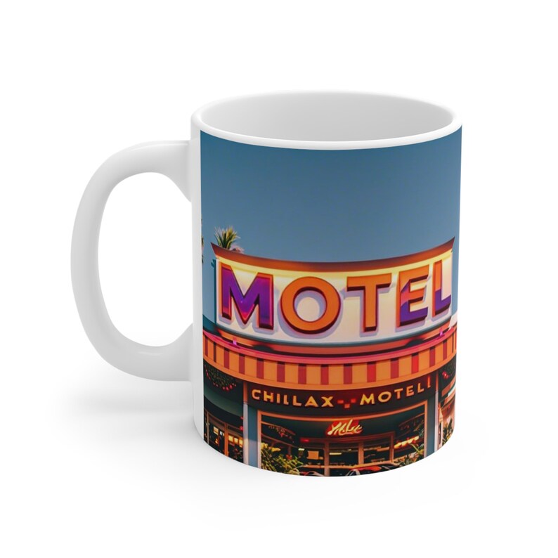The Chillax Motel Mug, Vaporwave Mug, Vintage Motel Mug, 80s Mug ...