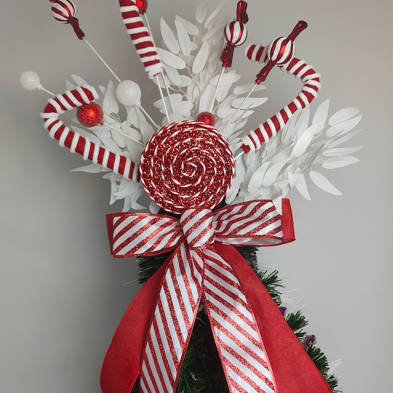 Candy Cane Tree Topper - Etsy