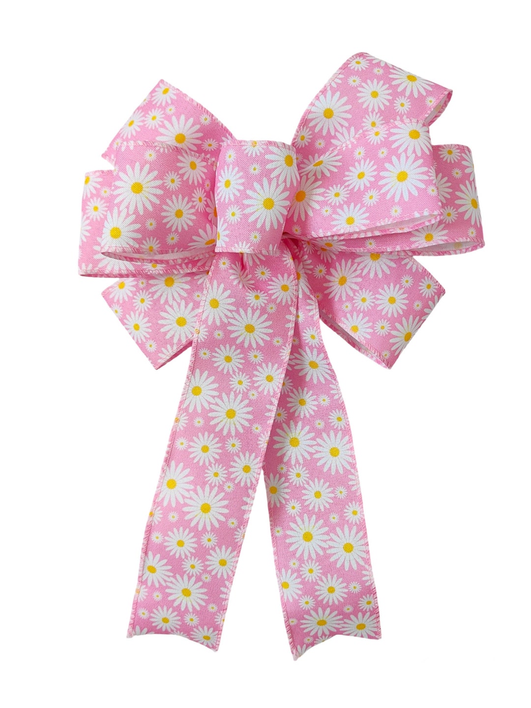 Daisy Flower Pink Wreath Bow Decorative Bows Lantern Bow Floral Bows ...