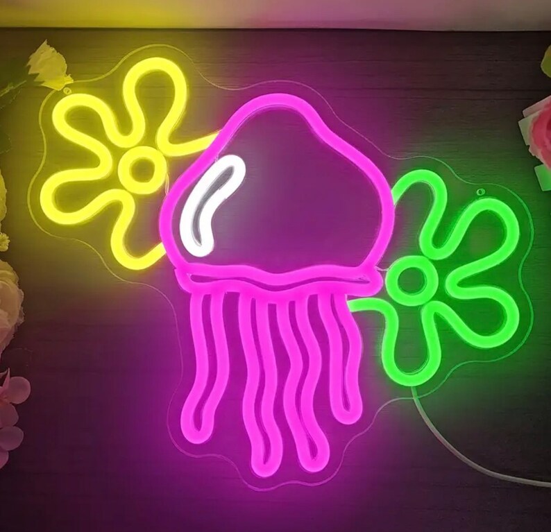 Spongebob Themed Neon Light Room Decor - Etsy