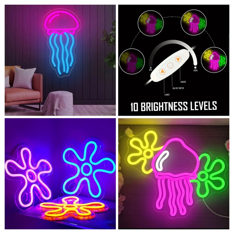 Spongebob Themed Neon Light Room Decor - Etsy