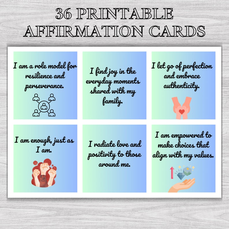 Affirmation Cards, Positive Quote Flash Cards, Motivational ...