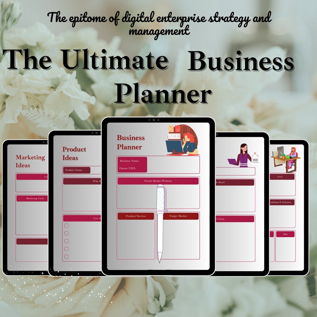 Digital Business Planner: Printable Organizer for Small Businesses - Etsy