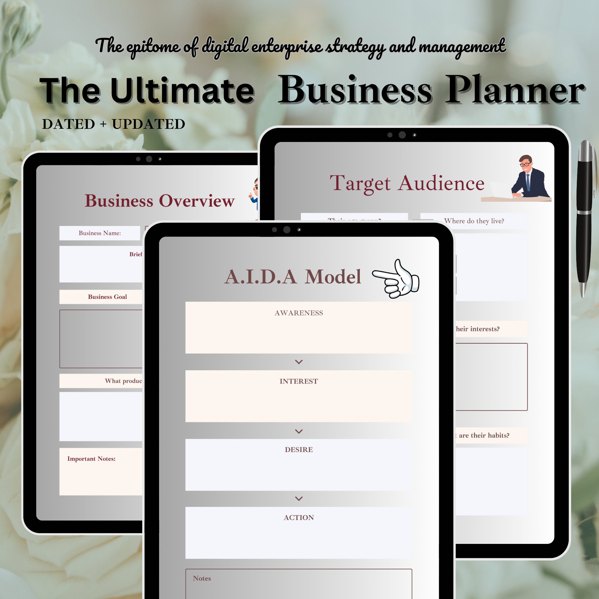 Digital Business Planner: Printable Organizer for Small Businesses - Etsy