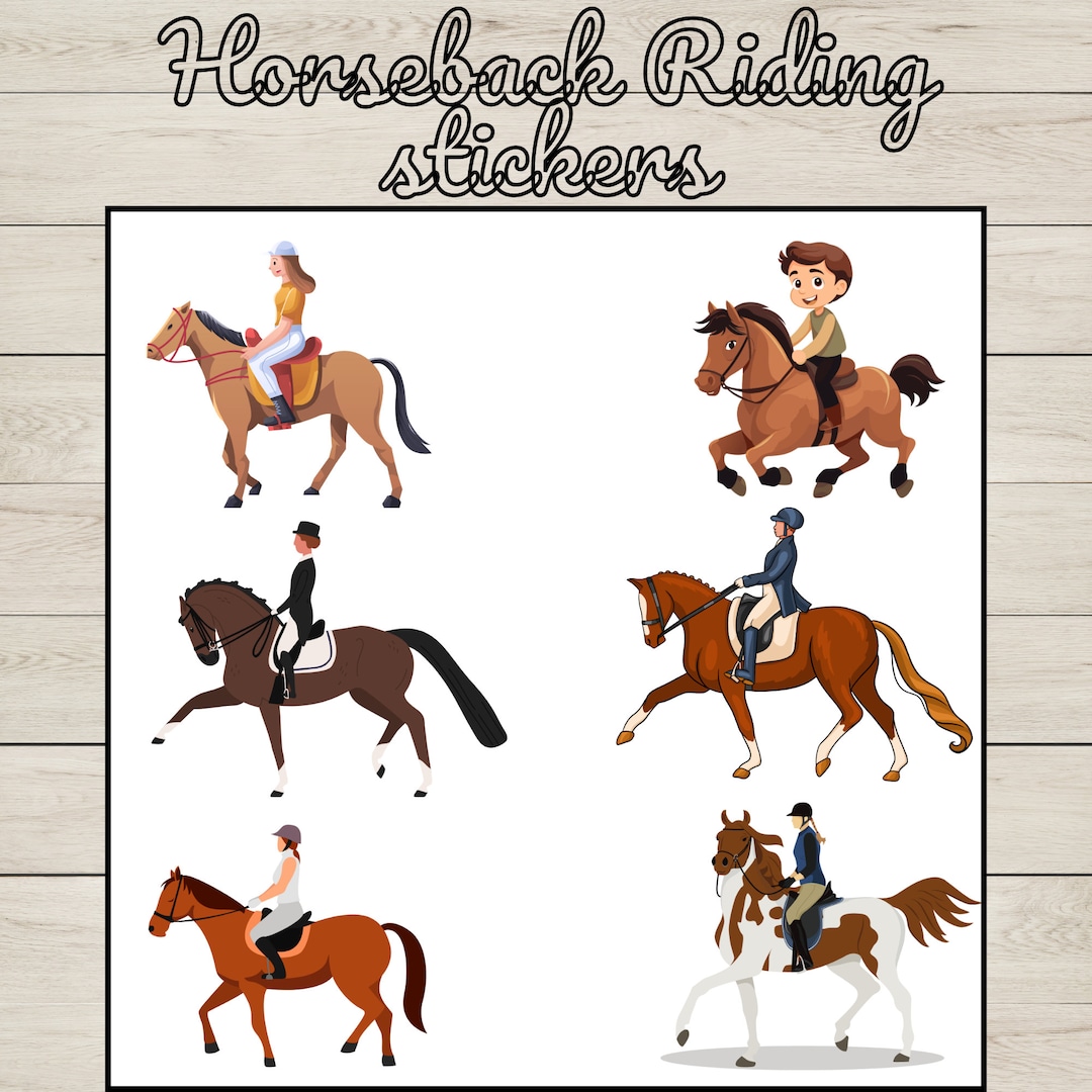 Horse Riding Sticker: Equestrian Decal for Horse Enthusiasts, Horse ...