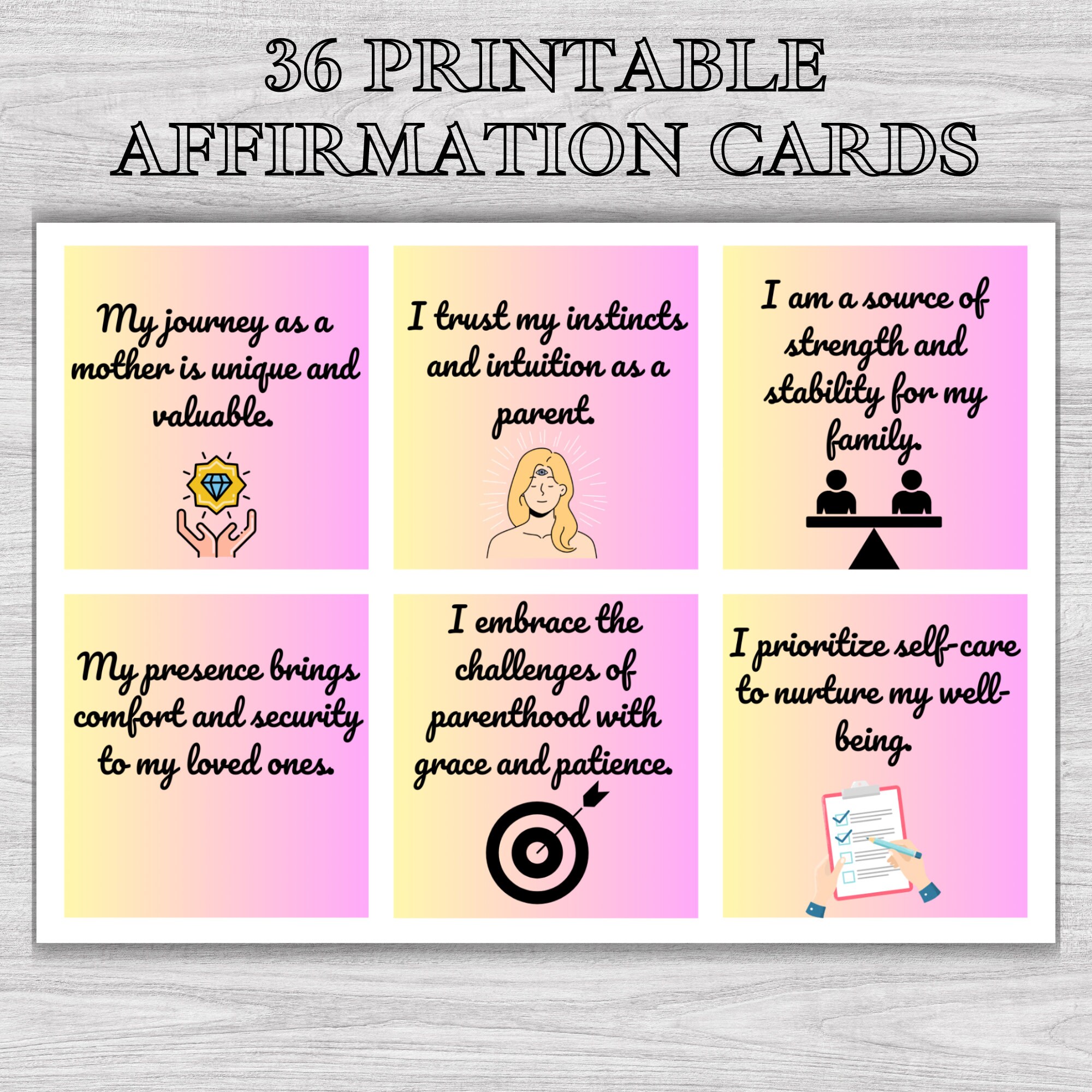 Affirmation Cards, Positive Quote Flash Cards, Motivational ...