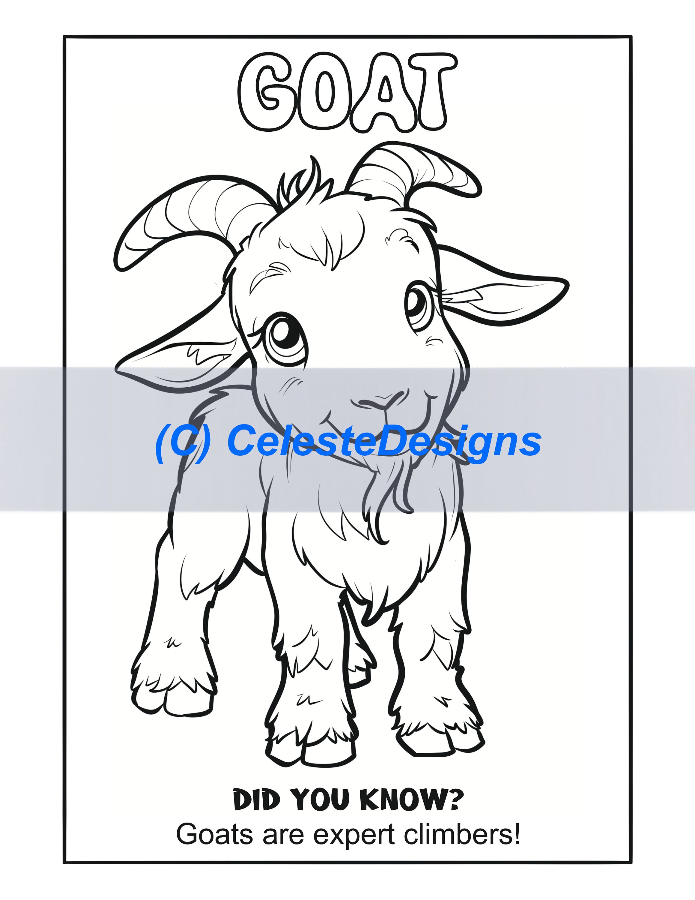 Animal Coloring Pages | for Kids | 50 Pages | 50 Fun Facts | Digital ...