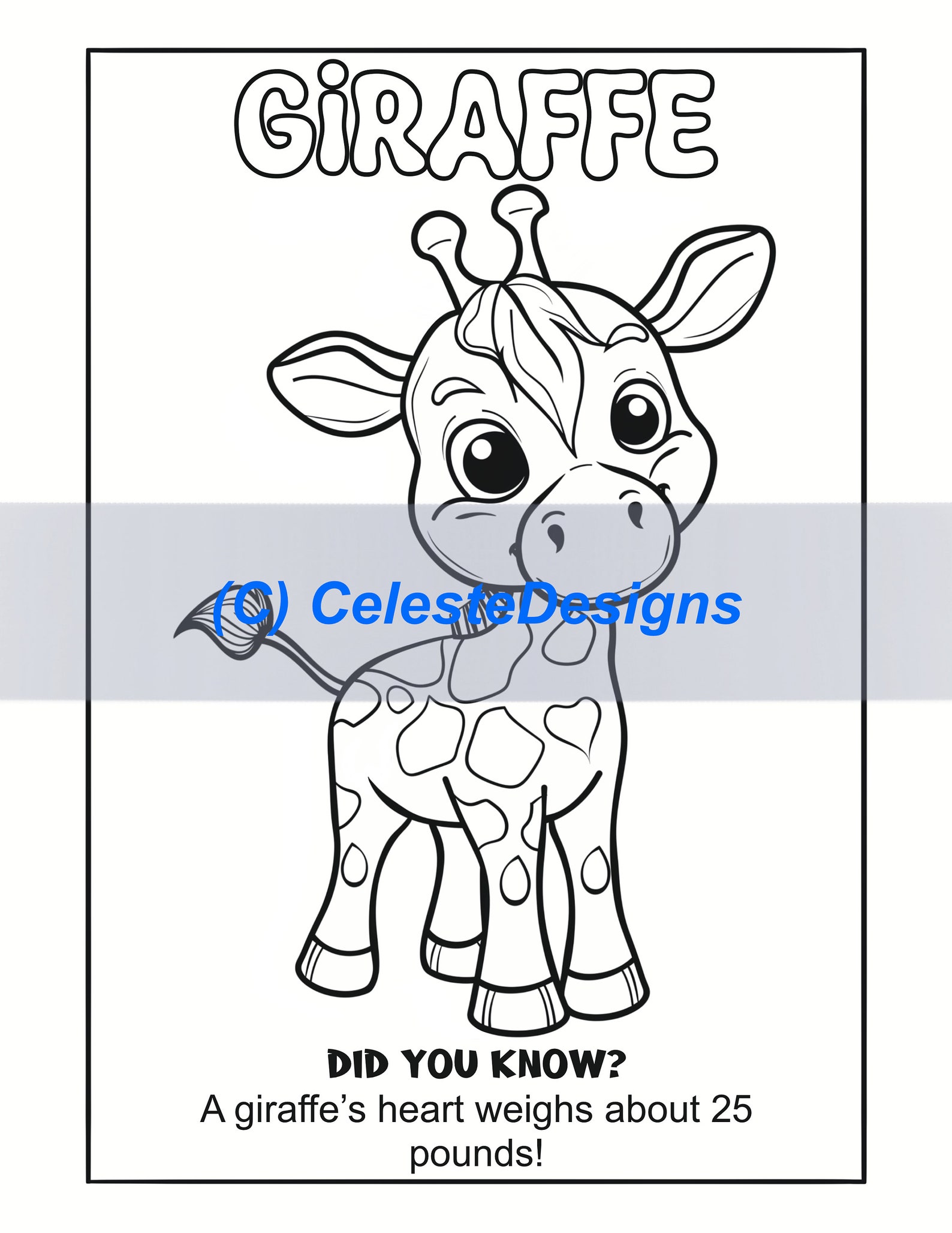 Animal Coloring Pages | for Kids | 50 Pages | 50 Fun Facts | Digital ...