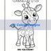 Animal Coloring Pages for Kids 50 Pages 50 Fun Facts Digital Download 8 ...