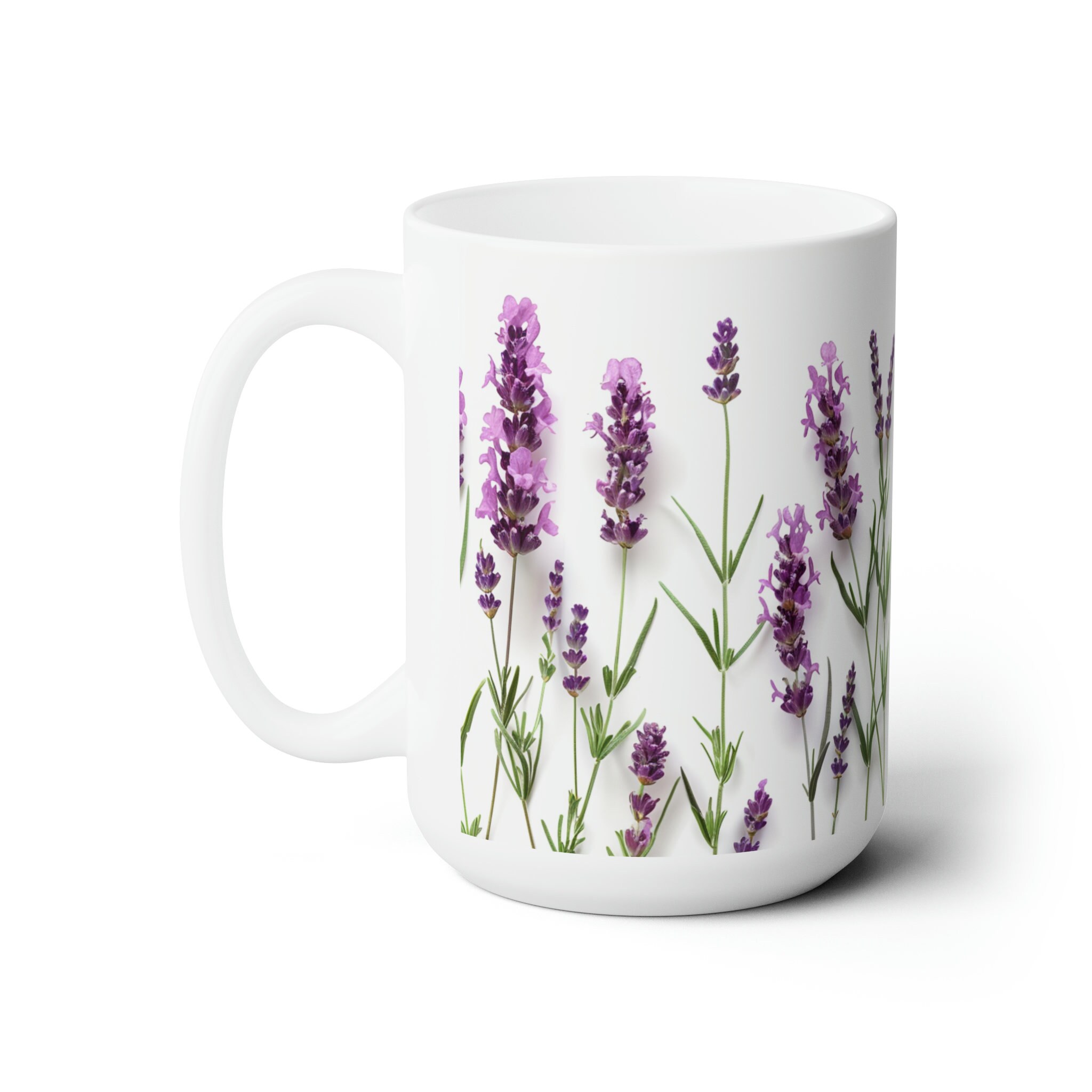 Floral Mug | Lavender Coffee Mug Nature Lover Gift Lavender Art ...