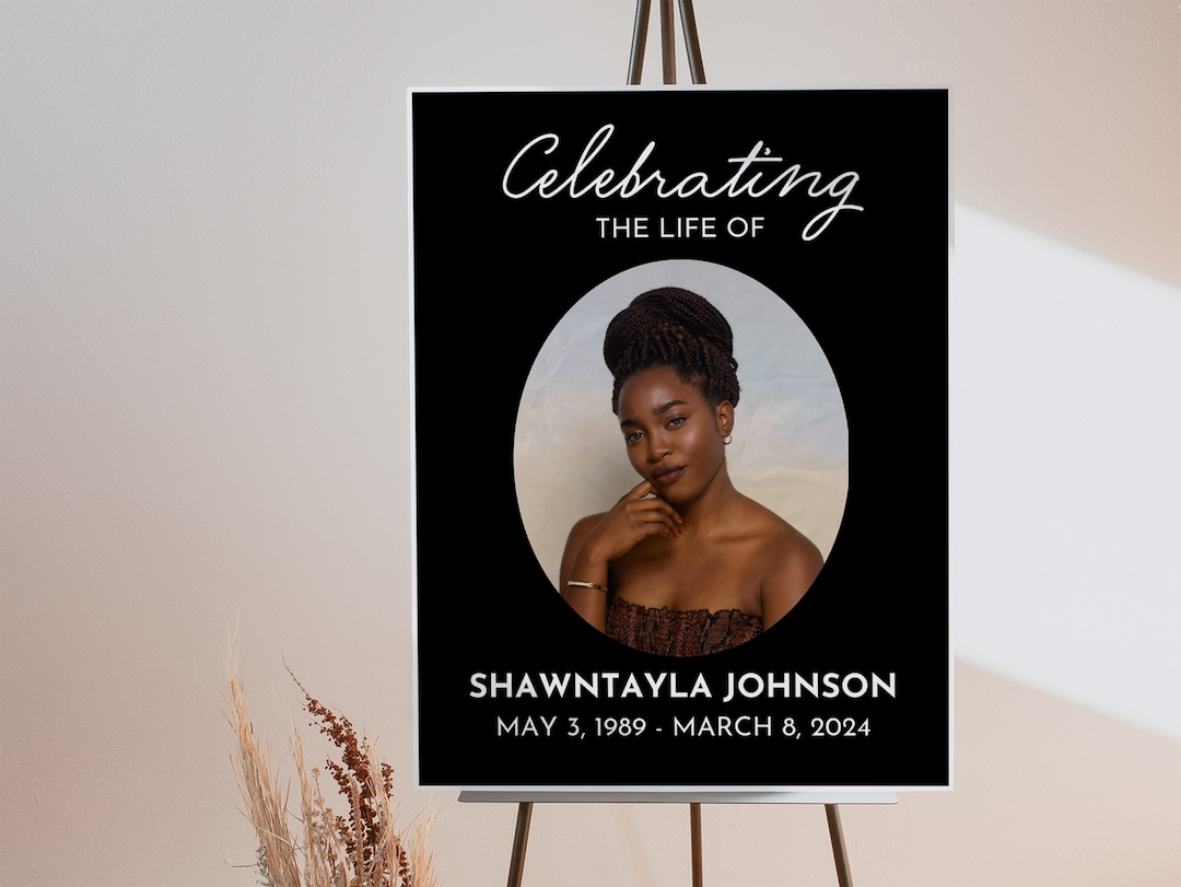 Welcome Sign for Funeral, Celebration of Life Poster, Memorial Service ...