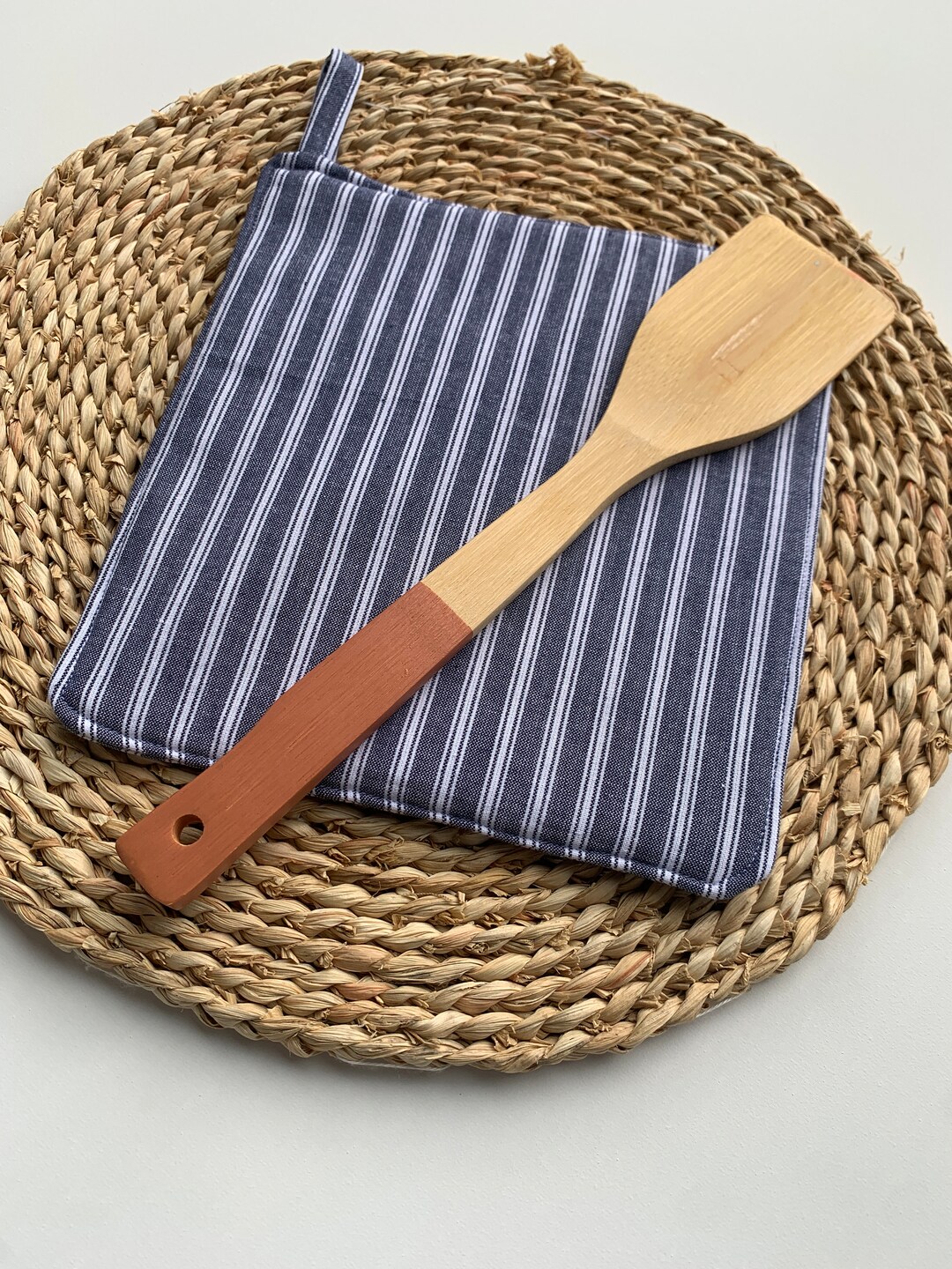 Nautical Striped Pot Holder | Country Striped Pot Holder | Blue Striped ...