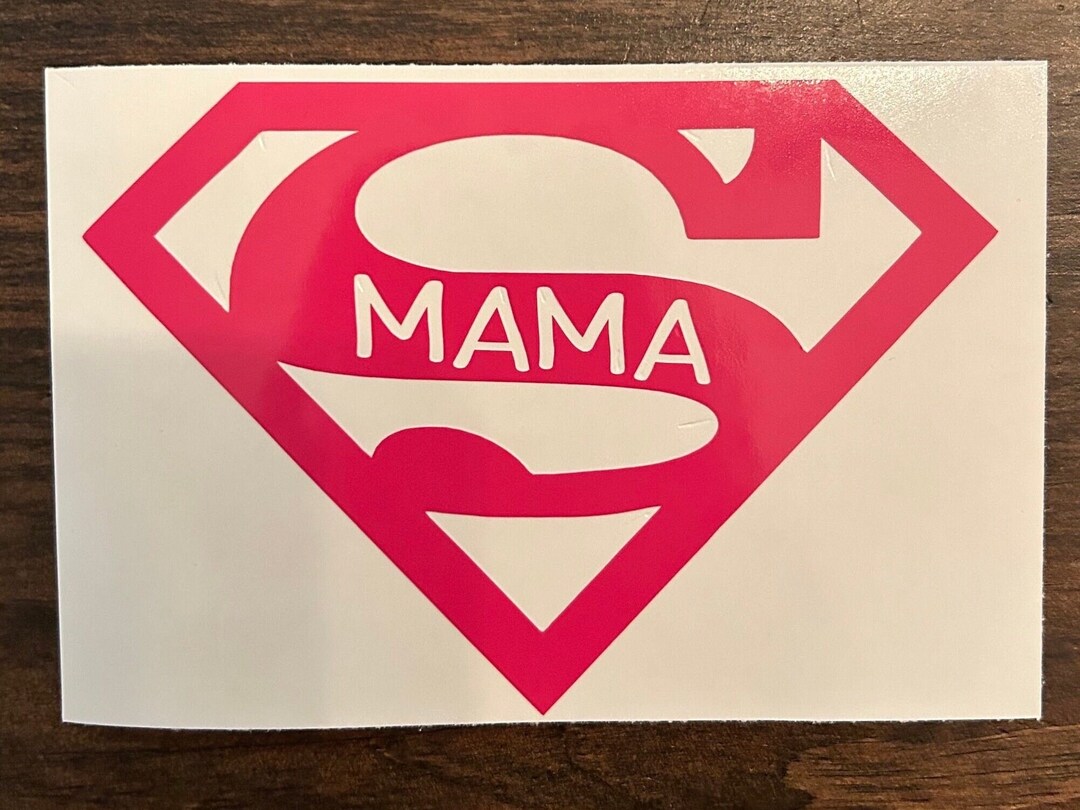 Hot Pink Super Mama Car Decal Super Mom Car Sticker Window Sticker - Etsy