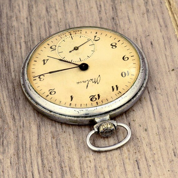 1960's molnija molniya open face pocket watch ChChZ w… - Gem
