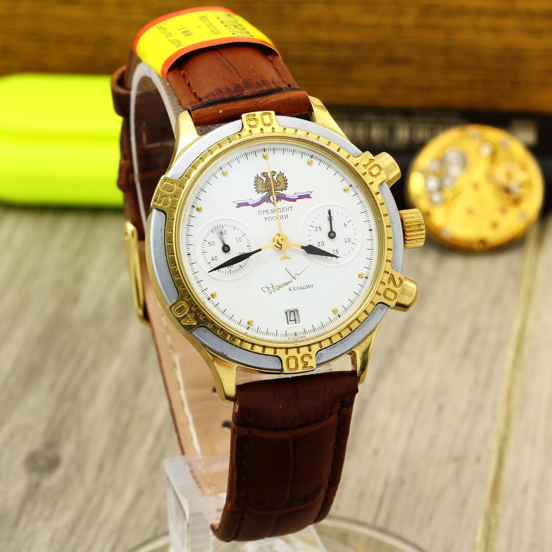 Russian Poljot 3133 LIMITED Chronograph Watch Dial Russian President ...