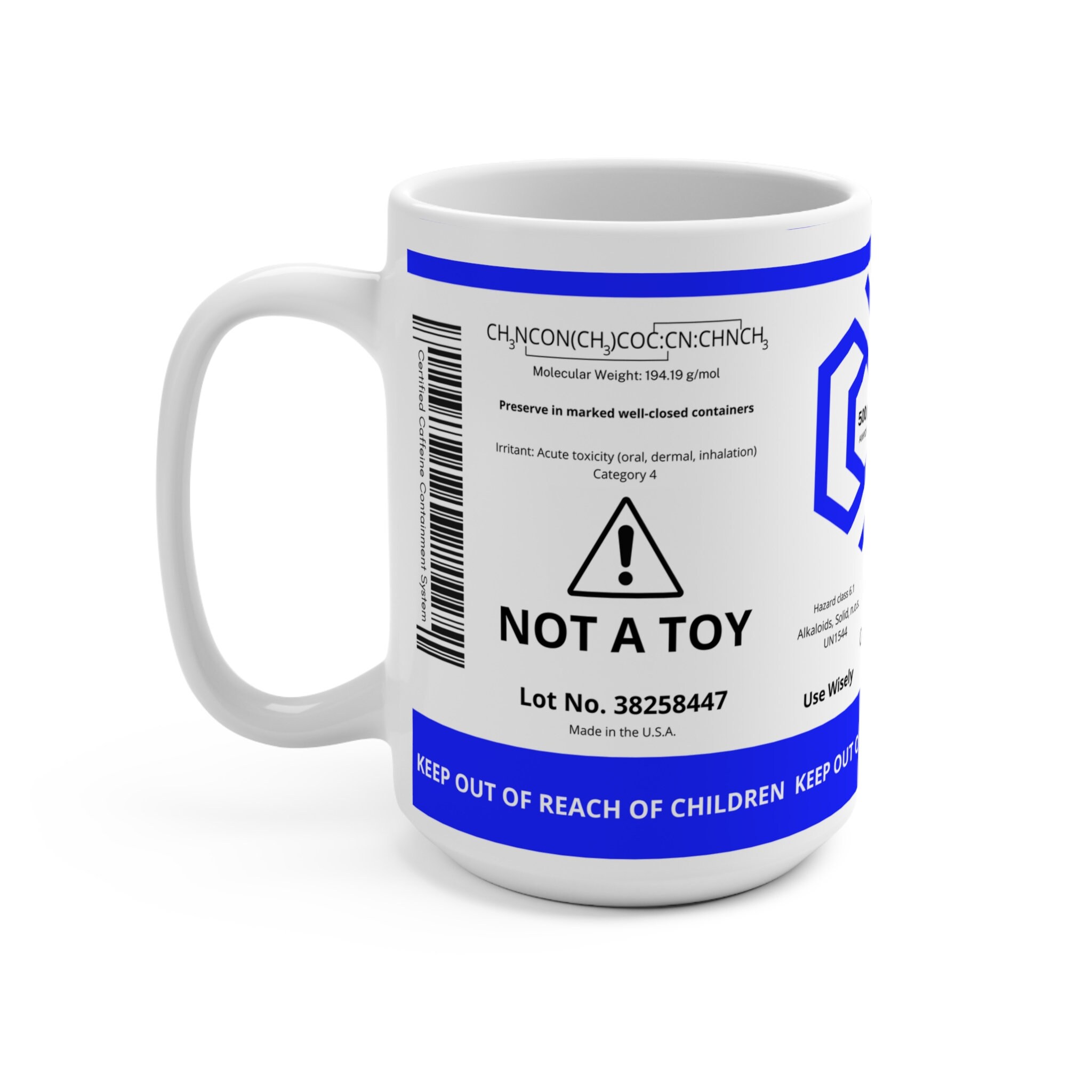 Scientific Caffeine Coffee Mug Caffeine Molecule Mug Caffeine Mug ...