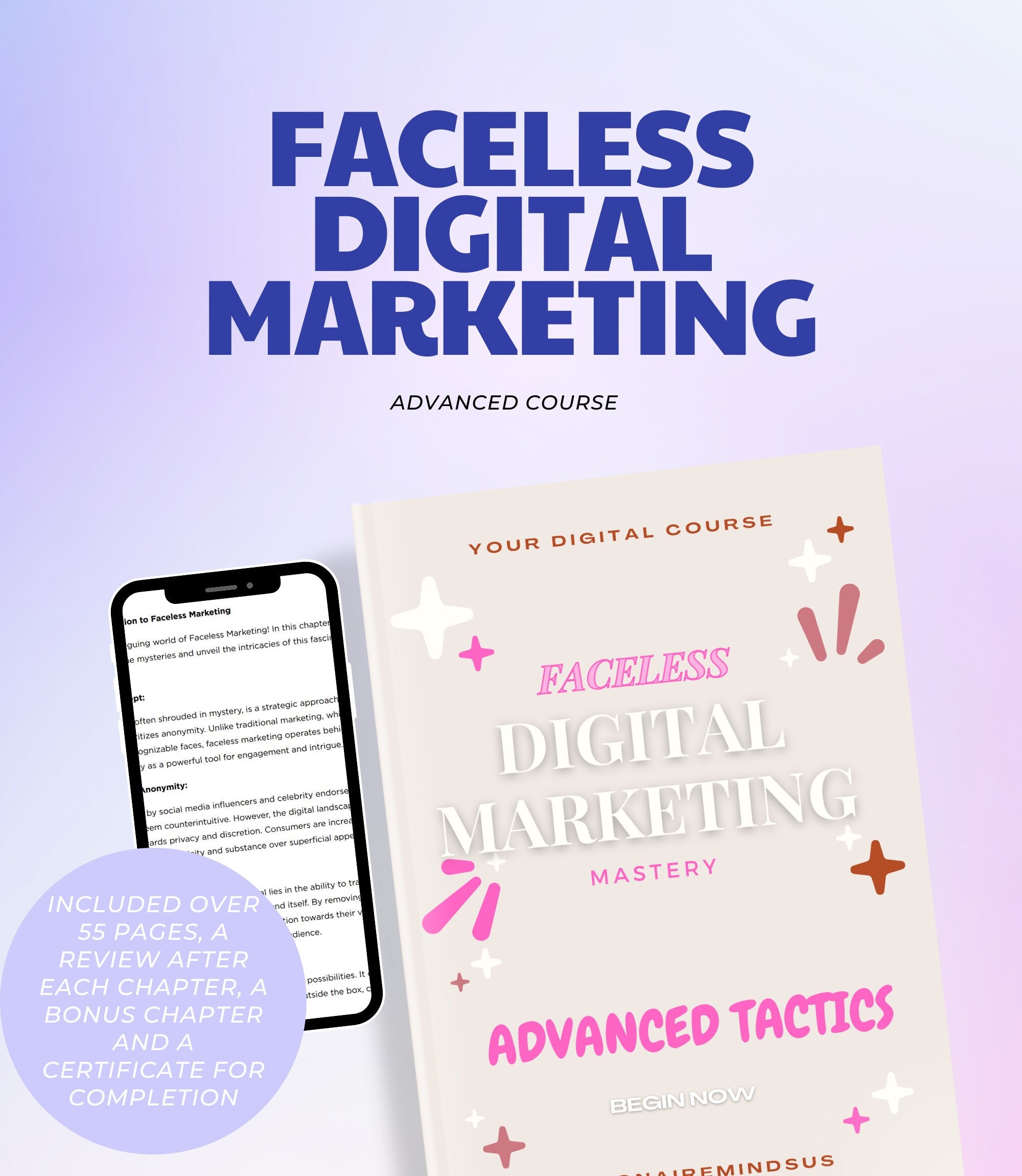 Mastering Faceless Digital Marketing Advanced Course - Etsy