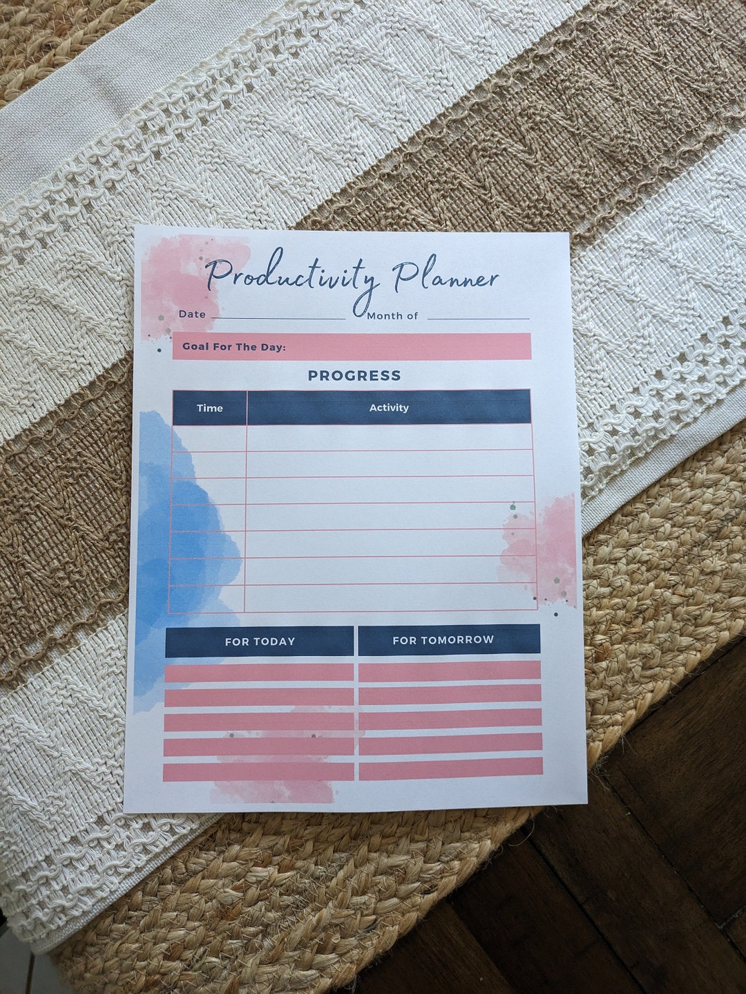 Productivity Planner Printable - Etsy