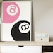 Magic 8 Ball Pink & Black Printable Wall Art | Law of Attraction Decor ...