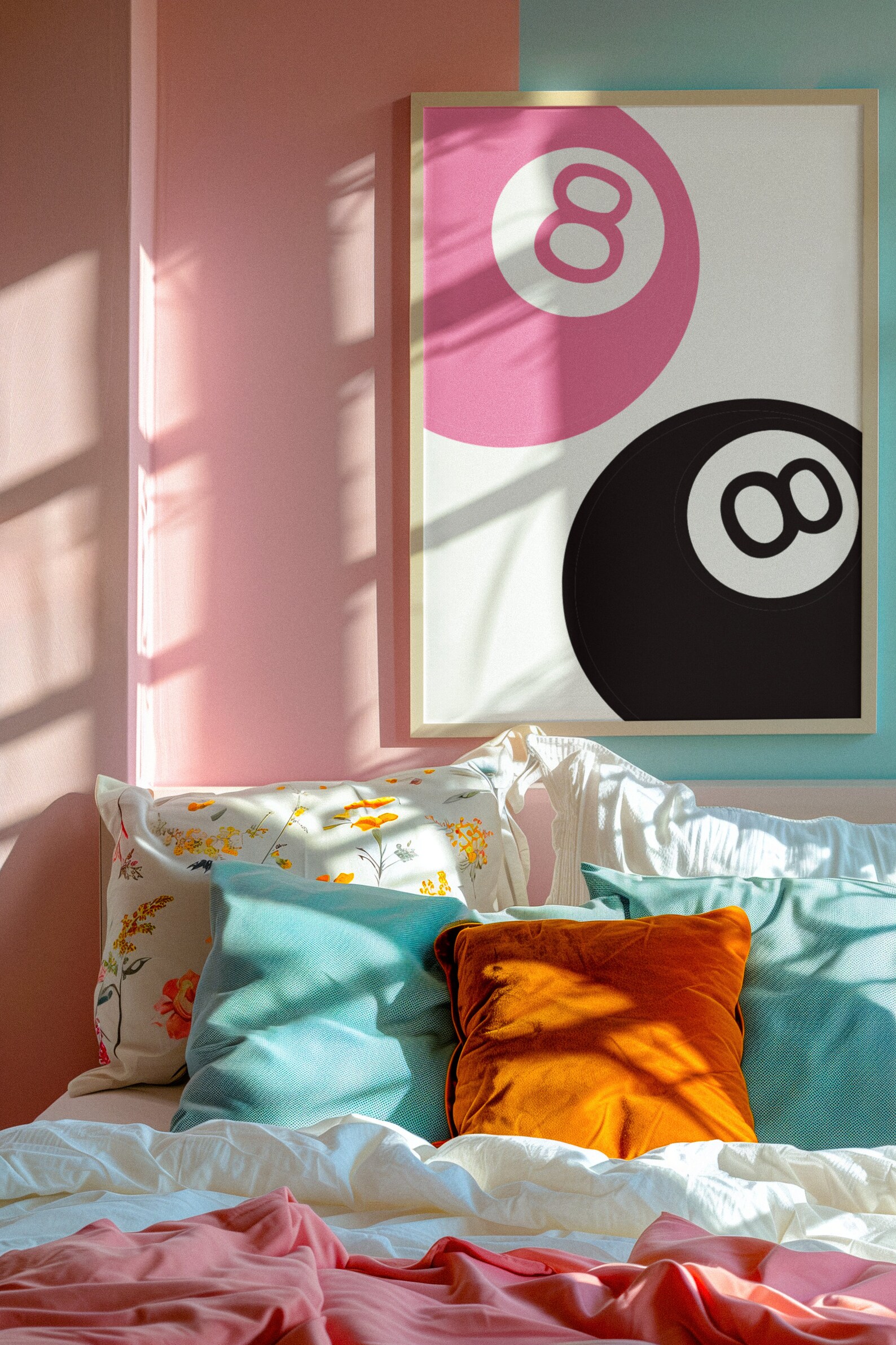 Magic 8 Ball Pink & Black Printable Wall Art | Law of Attraction Decor ...