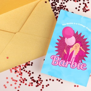 Barbie Inspired College Graduation Card Printable | Congratulations ...
