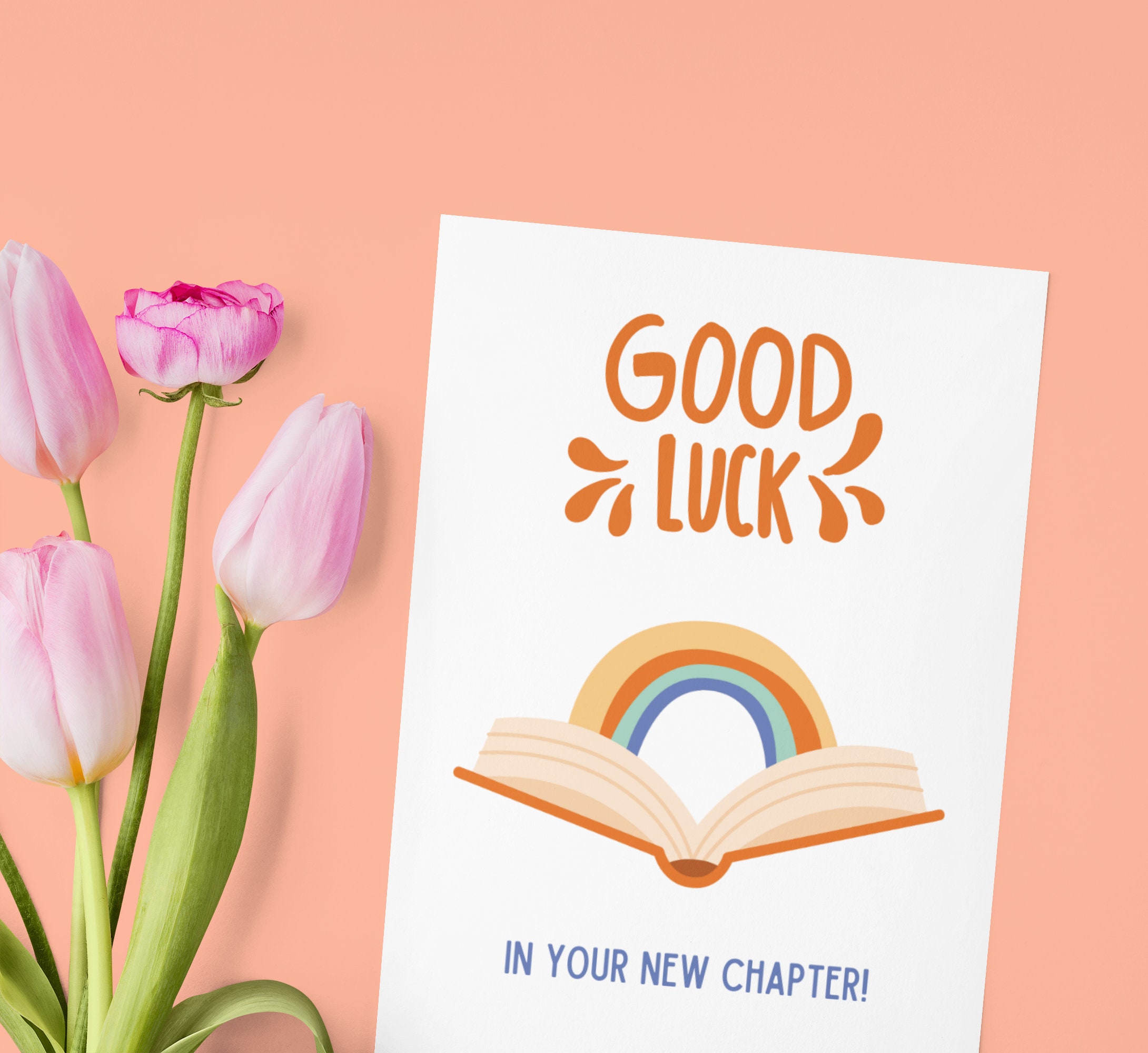 Good Luck in Your New Chapter Card | Printable Instant Digital Download ...