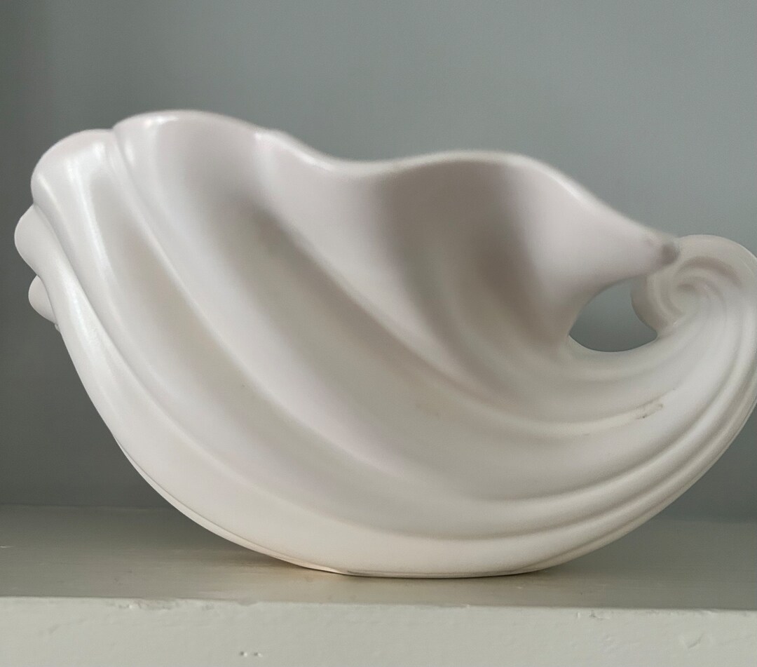 Vintage Matte White Fitz & Floyd Shell Planter/bowl - Etsy