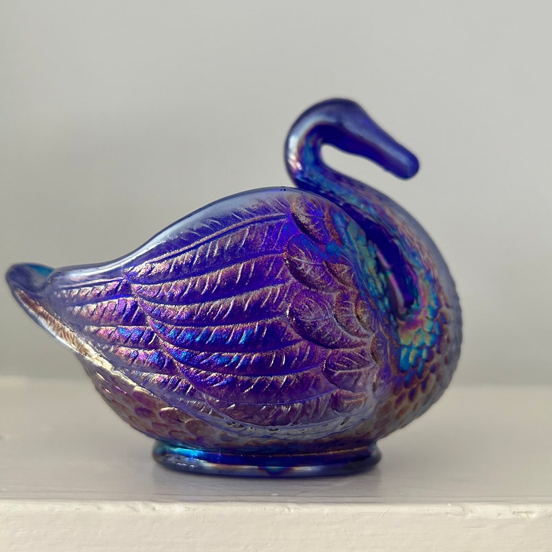 Glass Swan Dish - Etsy UK