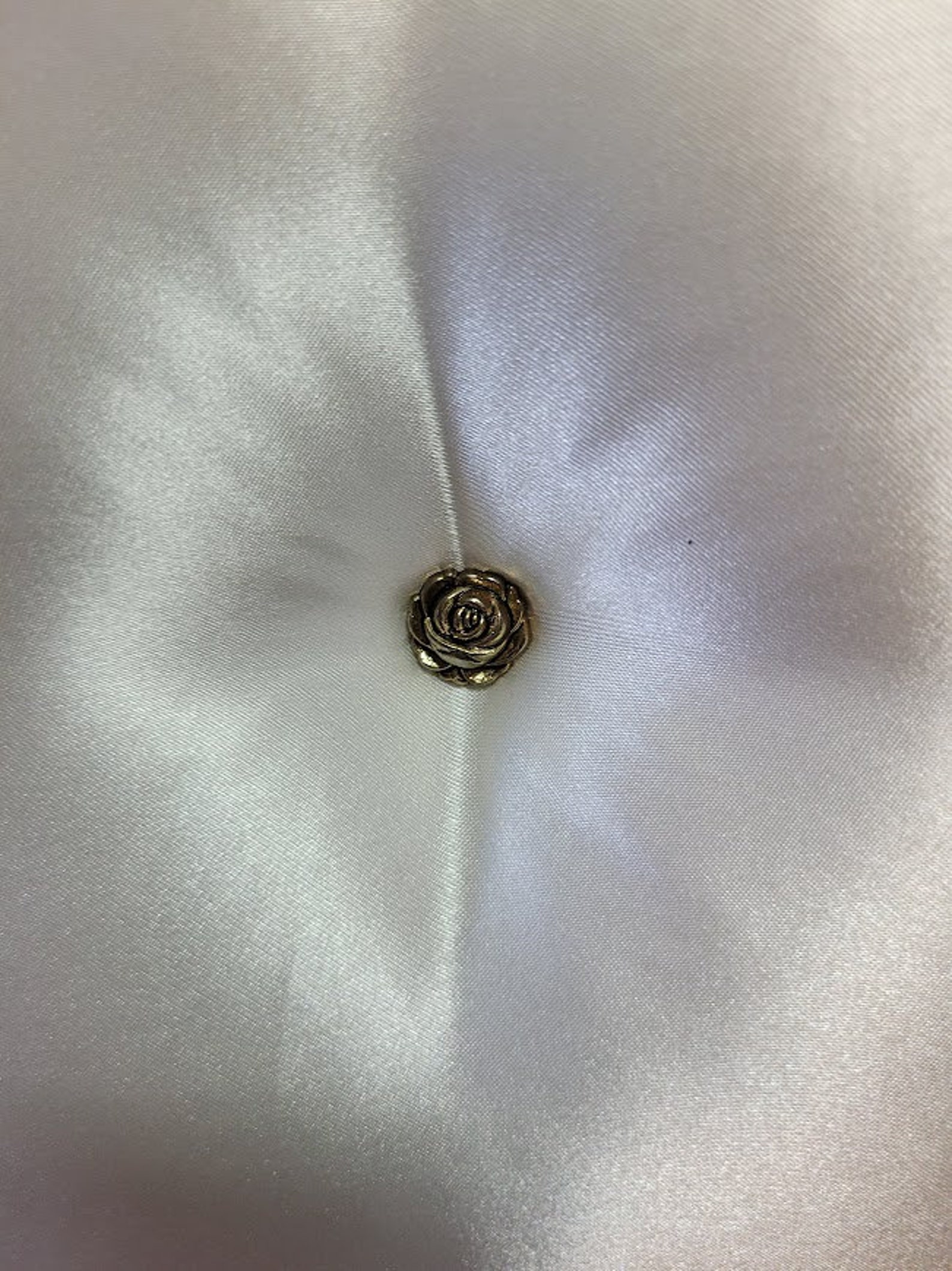 Ecru Satin Ring Bearer Pillow | Wedding Keepsake With Lace Trim, Roses ...