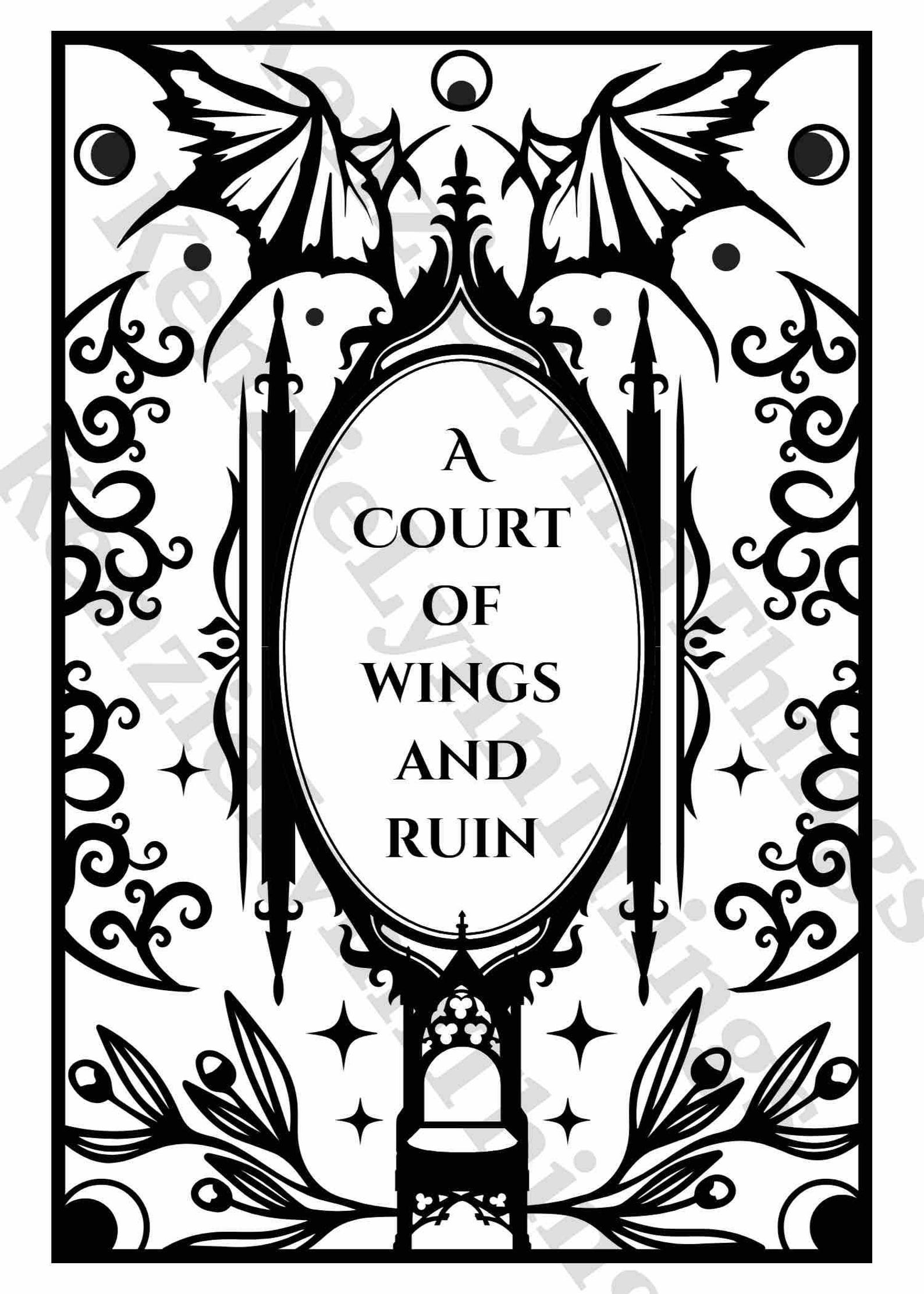 A Court of Wings and Ruin Digital Design for Book Binding With Cutting ...