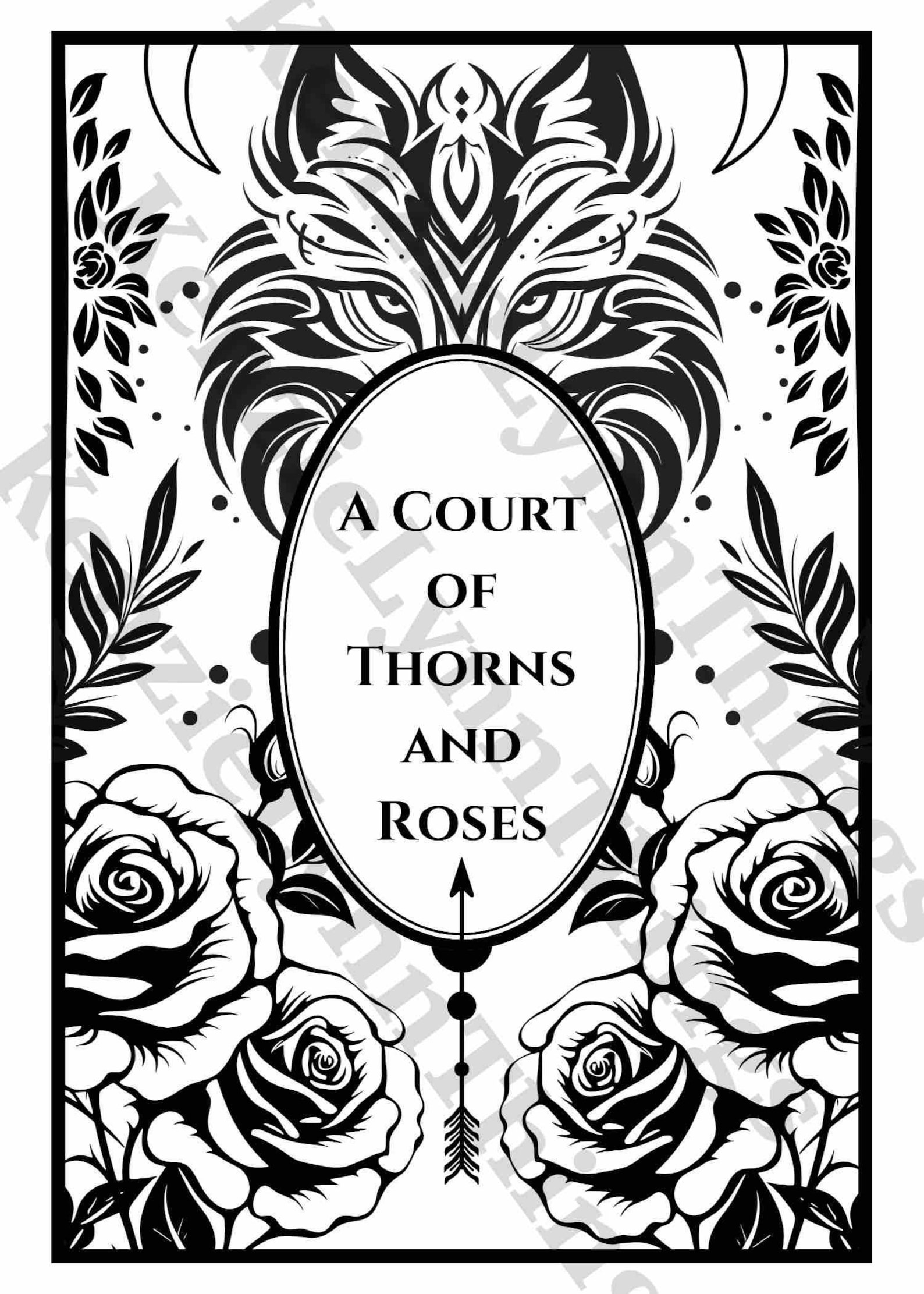 A Court of Thorns and Roses Digital Design for Book Binding With ...
