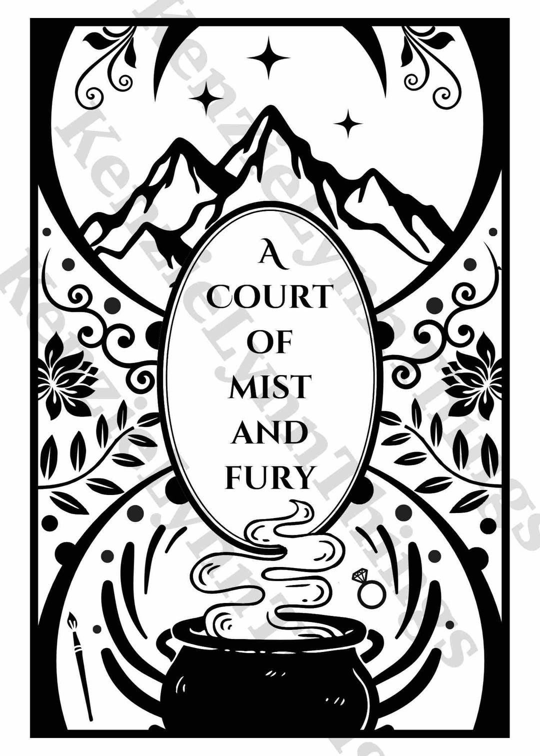 A Court of Mist and Fury Digital Design for Book Binding With Cutting ...